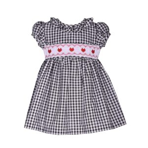 bonnie jean girl's valentine's day dress - smocked dress with hearts for baby, toddler and little girls, 5