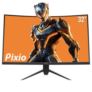 pixio pxc327 advanced 32 inch 165hz refresh rate wqhd 1440p resolution 1500r curve fast va panel 1ms gtg response time adaptive sync hdr curved gaming monitor