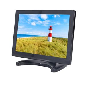 display screen, 10.1in dual speakers touch screen monitor adjustable bracket hd color 100-240v for games (us plug)