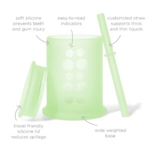 Olababy Silicone Training Cup with Straw Lid Bundle Kiwi + Lemon