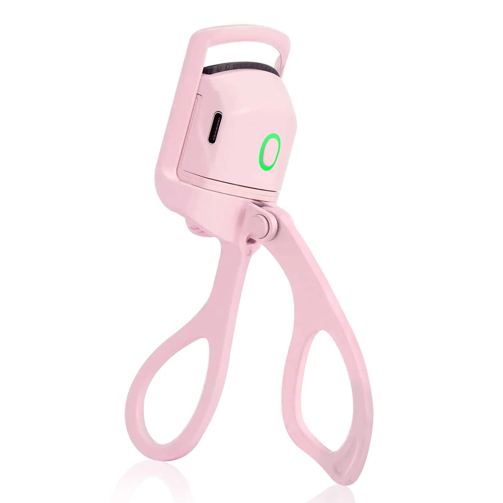 yANGLIU Heated Eyelash Curlers, Handheld Eyelash Heated Curler, USB Rechargeable Two-Speed Temperature Control Eyelash Curler with Sensing Heating Silicone Pad,Quick Natural Long Lasting (Pink) (Pink)