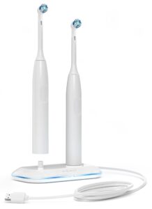 galvanox 2-in-1 dual toothbrush charger compatible with oral b electric toothbrushes, replacement for 3757 - works with braun oralb pro advantage smart genius vitality io and kids models