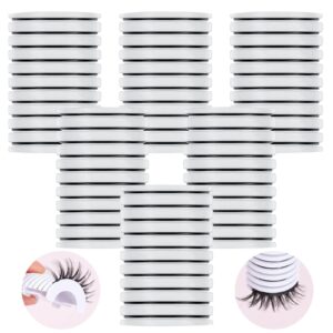 60 pieces self adhesive lashes strips for fake eyelashes, reusable false lashes, no glue or eyeliner needed, suitable for most strip false eyelashes