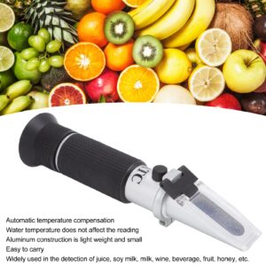 Alcohol Refractometer, Brix Meter Professional Cover Plate Silicone Handle 3 in 1 HD Prism for Homebrew Kit for Fruit