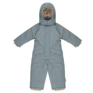 7AM Winter Jumpsuit with Gloves - Zipper Down Hooded Baby Jumpsuit, Unisex Cotton Lined Infant Snowsuit, Water Repellent Winter Baby Fleece Jumpsuit with Gloves, Baby Hooded Winter Romper | (5-7Y)