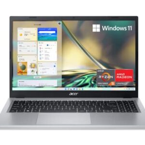 Acer Aspire 3 A315-24PT-R8CY Slim Laptop | 15.6" Full HD IPS Touch Display | AMD Ryzen 5 7520U Quad-Core Processor | AMD Radeon Graphics | 8GB LPDDR5 | 512GB NVMe SSD | Wi-Fi 5 | Windows 11 Home