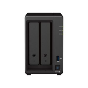 synology ds723+ 2-bay diskstation nas (amd ryzen™ 4 threads r1600 dual-core 2gb ram 2xrj-45 1gbe lan-port) 12tb bundle with 2x 6tb seagate ironwolf