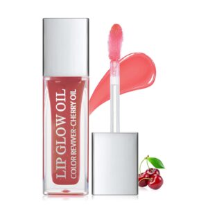 marine forest hydrating lip glow oil, plumping lip gloss transparent lip oil tinted for lip care and dry lips, non sticky, shiny and moisturizing (02)