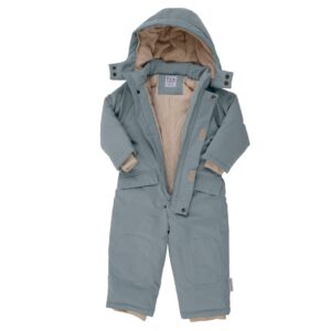 7AM Winter Jumpsuit with Gloves - Zipper Down Hooded Baby Jumpsuit, Unisex Cotton Lined Infant Snowsuit, Water Repellent Winter Baby Fleece Jumpsuit with Gloves, Baby Hooded Winter Romper | (5-7Y)