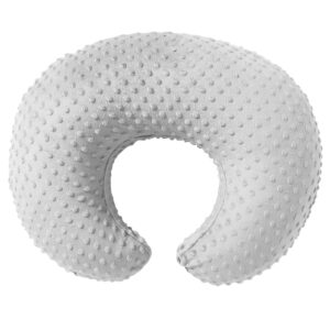 ezencon nursing pillow and positioner, breastfeeding and bottlefeeding pillow, breast feeding pillow with removable and washable pillow cover(gray-dot)