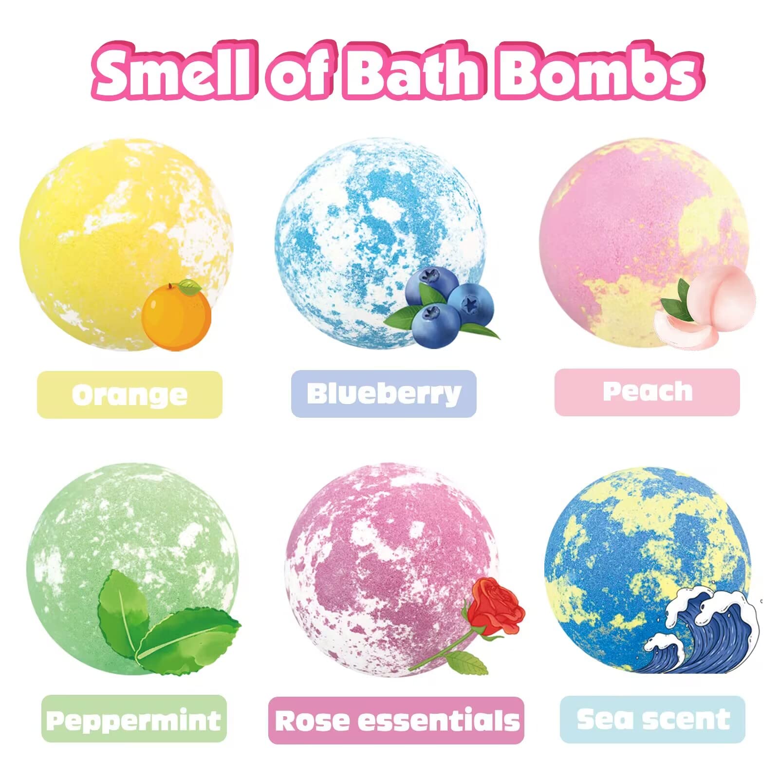 Bath Bombs for Kids with Surprise Inside 6 Large Organic Bubble Kids Bath Bomb with Bracelets and Rings Toys Safe and Natural bathbombs Easter Gifts for 4 5 6 7 8 9 Years Old Girls Birthday Christmas