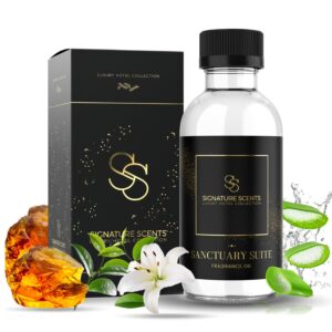 signature scents - luxury hotel fragrances - hotel fragrance oil - diffuser oil blends for aromatherapy (sanctuary suite) 4.05 fl oz (120ml)