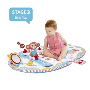 Yookidoo Circus Baby Playmat Gym. with Musical Motorized Mobile, Tummy Time Pillow, Mirror, and Newborn Textured Animal Figures. Infant Activity for 0-12 Month.