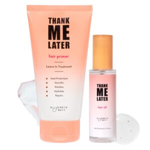 elizabeth mott - thank me later hair primer leave-in treatment and thank me later hair oil (2-pack bundle)