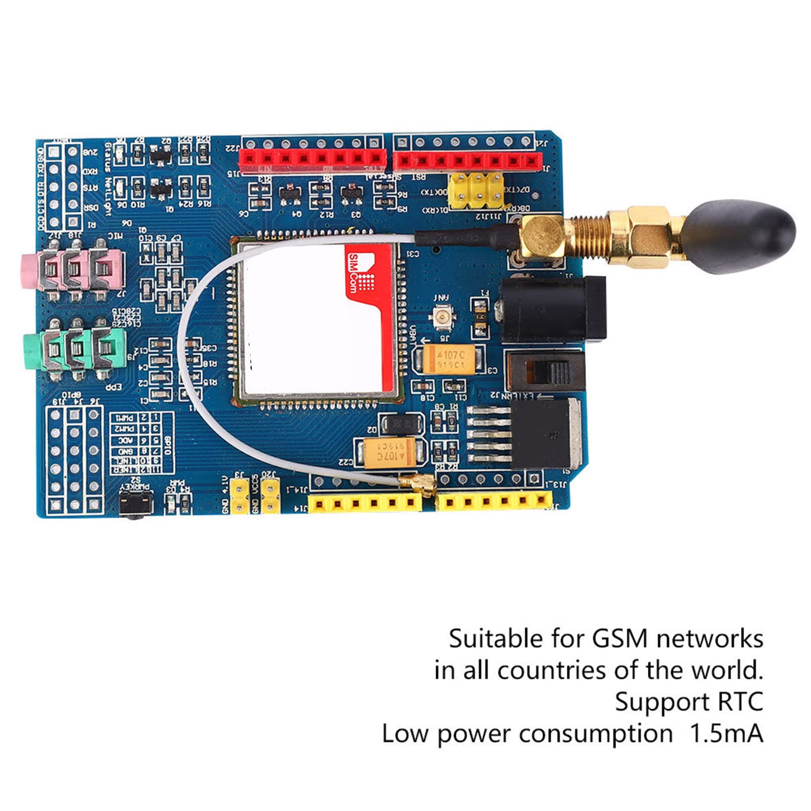 SIM, GPS Founder Expansion Board SIM900 850 900 1800 1900 MHz GPRS GSM Module with Antenna Compatible for, GPS System Accessories