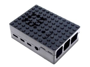 raspberry pi 4 case - pi-blox enclosure (black)