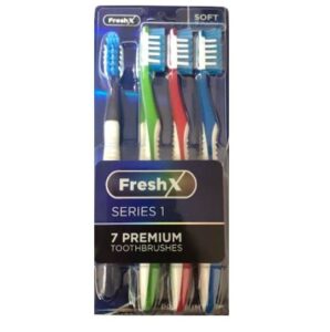 freshx soft toothbrush for adult, 7-count