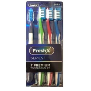 FreshX Soft Toothbrush for Adult, 7-Count