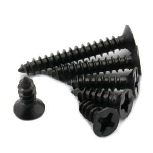 kirandy 100pcs self tapping screws m1.7 m2 m2.3 m2.6 m3 laptop screws computer screws small pan head black carbon steel (color : 5mm, size : m2.3)