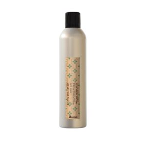 davines this is a medium hairspray, easy to brush out, no residue, medium hold hairspray for all hair types, 12 fl. oz.