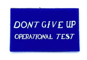 don't give up operational test vx-9 vampires pvc patch - with hook and loop