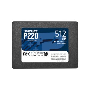 patriot p220 512gb internal ssd - sata 3 2.5" - solid state drive - p220s512g25