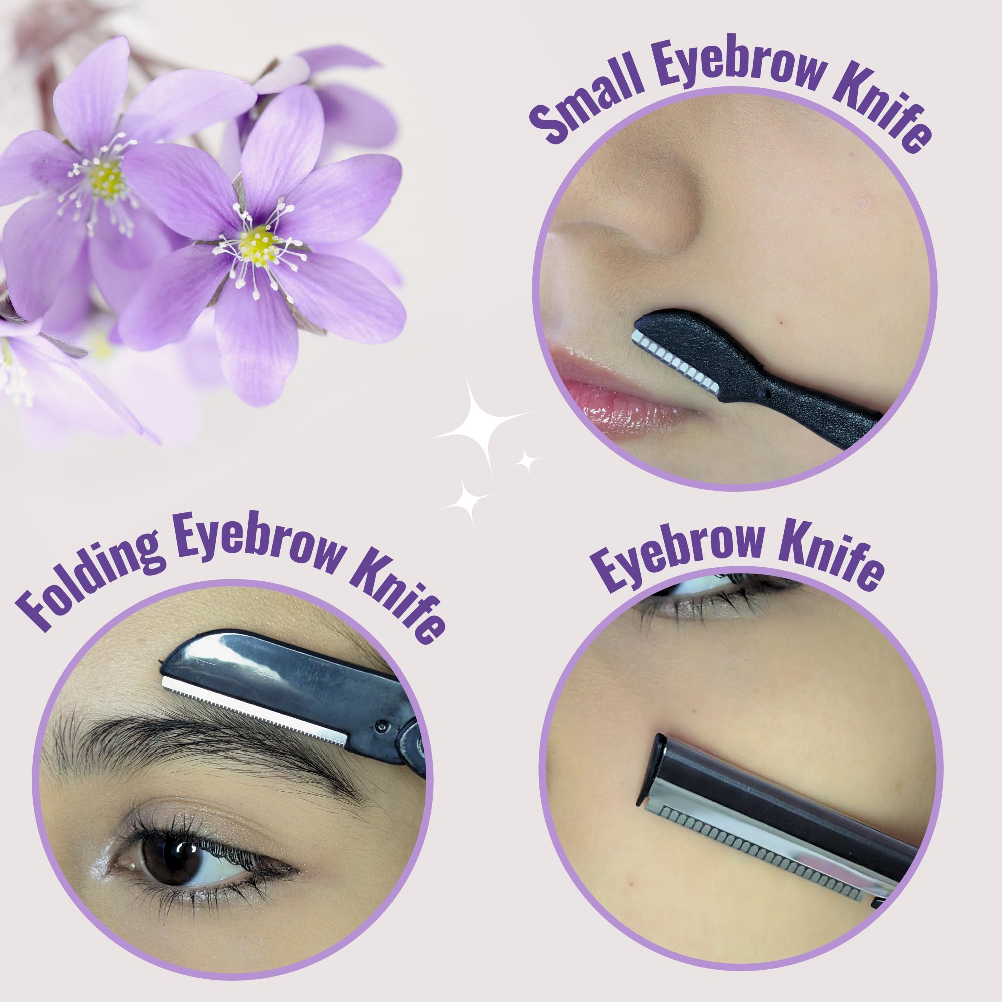 Eyebrow Kit for Women and Men. Eyebrow Grooming Kit Including: Eyebrow Brush, Eyebrow Razor, Eyebrow Comb, Eyebrow Scissors with Comb, Folding Eyebrow Knife, Scissors, Eyebrow Trimmer, Tweezers.