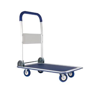 folding hand truck dolly cart heavy duty with 4 wheels 360 degree swivel platform truck for loading storage and moving 330lbs