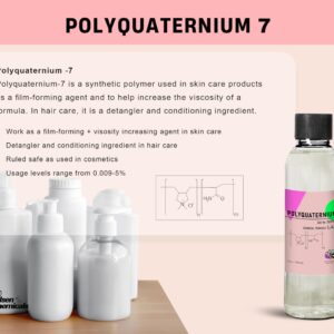 Talsen Chemicals Polyquaternium-7 Conditioning Polymer for Cosmetic Formulations Excellent Scalp Conditioner, Smooth, Frizz-Free Hair with Enhanced Moisture Retention (4 Ounce / 118 mL)