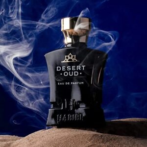 H HABIBI Desert Oud Arabian Fragrance for Men - Floral, Woody, Patchouli Cologne for Men - Warm, Sweet & Spicy Niche Eau de Parfum Men - Blended with Rare Exotic Notes Made In USA