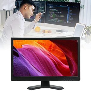 Cuifati 21.5 Inch LED Monitor, LED Monitor Support VGA, HD Multimedia Interface, AV, BNC, USB, DC, Portable Monitor with Remote Control and Dual Speakers