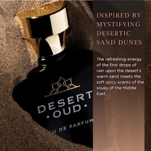 H HABIBI Desert Oud Arabian Fragrance for Men - Floral, Woody, Patchouli Cologne for Men - Warm, Sweet & Spicy Niche Eau de Parfum Men - Blended with Rare Exotic Notes Made In USA