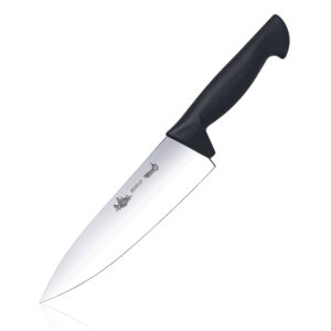 slitzer germany chef knife 8 inch, multipurpose, sharp kitchen knife, german stainless steel, ergonomic handle, home or professional use.