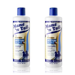 mane 'n tail: moisture balance shampoo & conditioner coconut milk & biotin (20 oz each)