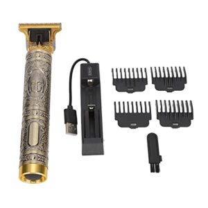 hair clippers for men, hair trimmer t blade trimmer zero gapped trimmer, cordless rechargeable beard trimmer shaver hair cutting kit (gold)