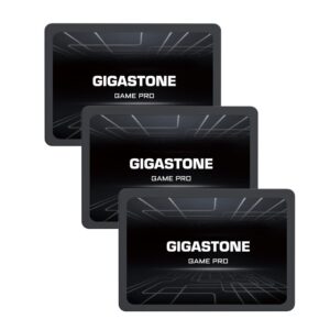 gigastone sata ssd 512gb (3-pack) 2.5 inch ssd 530mb/s upgrade laptop pc memory and storage ps4 hdd replacement 2.5" internal solid state hard drives sata iii slc cache 3d nand game pro performance