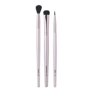 e.l.f. no budge brush trio, 3-piece eyeshadow brush set for applying & blending color, use with the no budge cream eyeshadows, vegan & cruelty-free