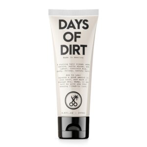 california born days of dirt hair styling cream - hair grooming cream for dry, fluffy, frizzy, clean lived-in look - styling cream for no-hold, texture & shine - made in usa, 6.8fl oz