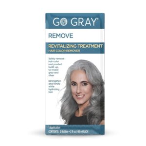 go gray treatment system (remove), 1 application, revitalizing treatment hair color remover gradually removes hair dye to reveal gray & silver