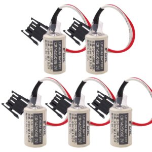 dcynxc (5-pieces 1100mah cr14250se 3v 1/2aa battery replacement for fdk cr14250se plc lithium battery 1747-ba backup power supply, 14mm*25mm