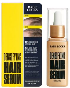 babe original locks densifying hair serum for men and women, promotes thickness in thinning hair & hair loss