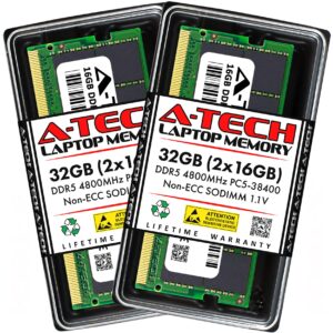 a-tech 32gb kit (2x16gb) ram for lenovo thinkpad p1 gen 5 laptop | ddr5 4800mhz pc5-38400 sodimm 1.1v 262-pin non-ecc so-dimm memory upgrade