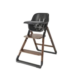 ergobaby evolve baby essentials portable high chair, dark wood