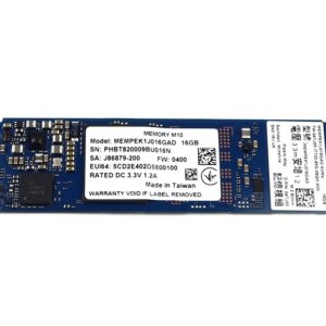 Solid State Drive 4TJ55 04TJ55 CN-04TJ55 Compatible Replacement Spare Part for Intel M10 MEMPEK1J016GAD 16GB M.2 2280 NVMe PCI Express 3.0 x4 Optane Memory SSD