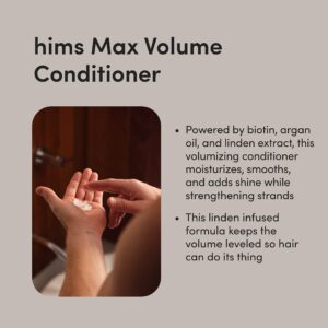 Hims Max Volume Conditioner 2 Pack - Volumizing Conditioner for Men - Citrus Spice - Men's Natural Conditioner - Moisturizes, Adds Shine & Bounce - 2 x 6.4 fl oz Bottles