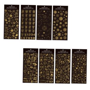 8 sheets diy bronzing stickers diy suitcase stickers decorative decals diary decorative sticker diy decals scrapbook stickers diy stickers hand account stickers phone case decals