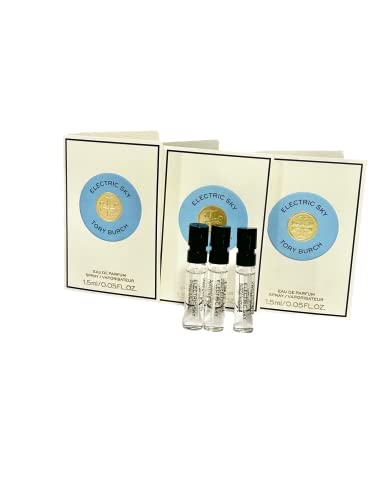 Tory Burch Electric Sky Eau De Parfume Sample Spray Women Perfume 1.5 ml / 0.05 oz (set of 3)