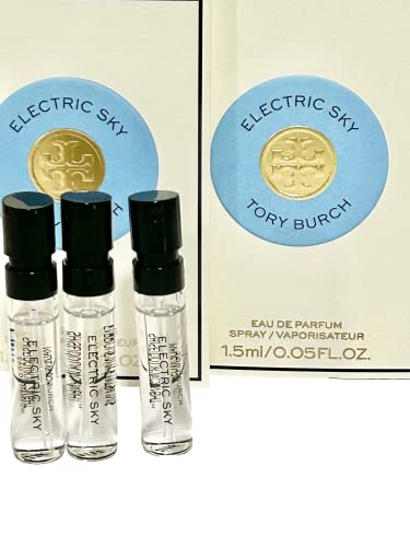 Tory Burch Electric Sky Eau De Parfume Sample Spray Women Perfume 1.5 ml / 0.05 oz (set of 3)