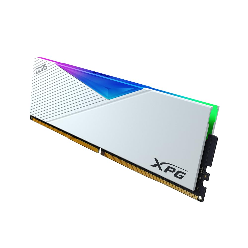 XPG Lancer RGB DDR5 6400MHz 32GB (2x16GB) CL32 UDIMM 288-Pins Desktop SDRAM DDR5 Dual Channel RAM Kit White Heatsink (AX5U6400C3216G-DCLARWH)