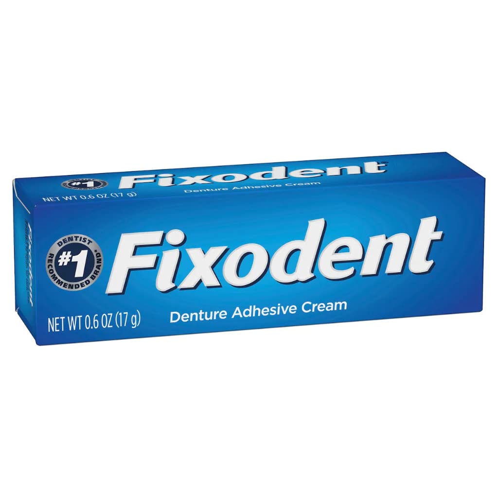 Fixodent Secure Denture Adhesive Cream, 0.6 oz (Pack of 2)